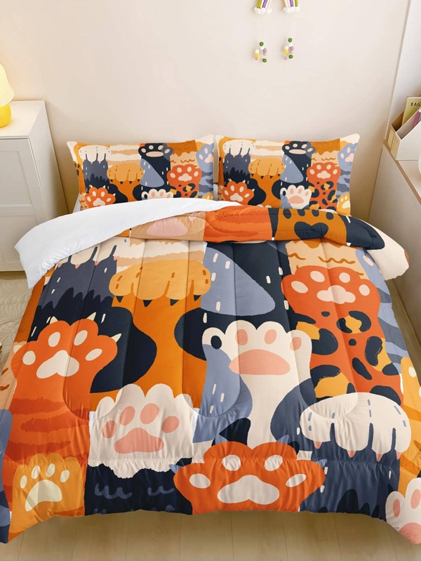 Dinosaur Comforter,Cartoon Cats Comforter Set for Kids Teens Boys ...