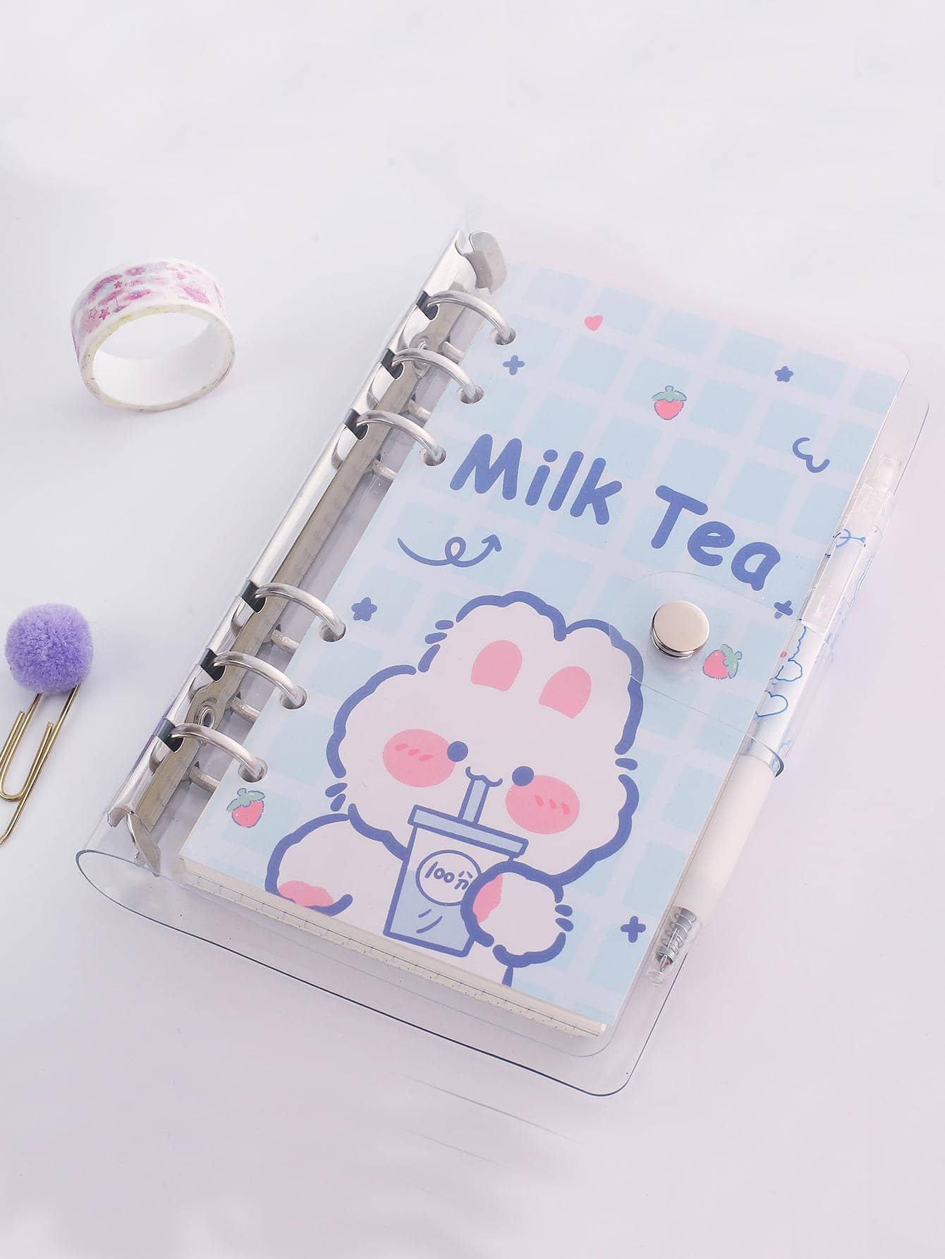 1pc Cartoon Graphic Loose-leaf Notebook, Minimalist Multi-purpose ...