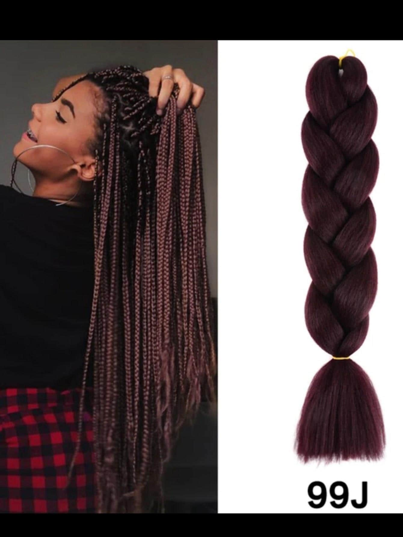 Kanekalon Jumbo Extra Long (1m) Premium Quality For Hairstyles And ...