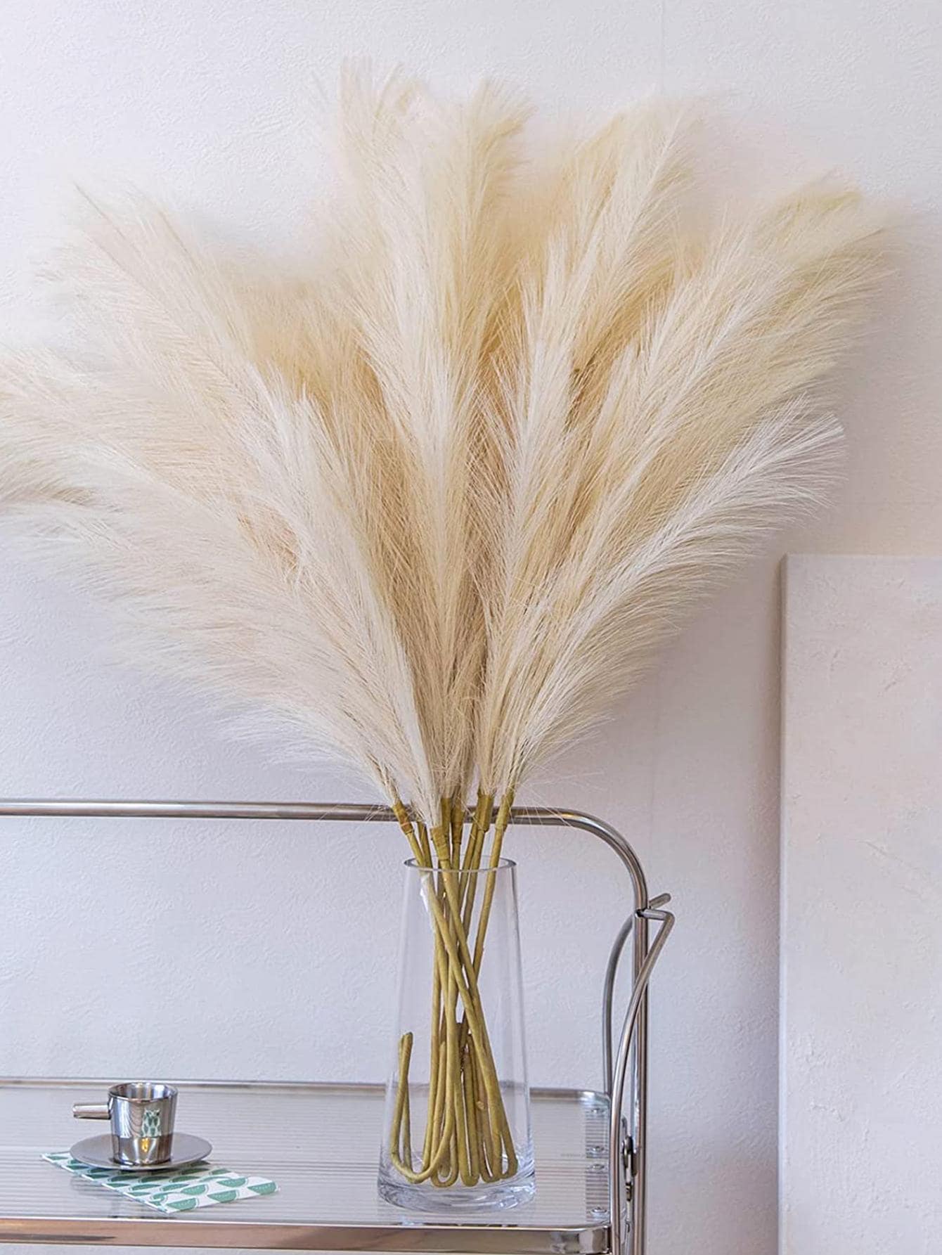 Faux Pampas Grass, 1 Pc 36''/90CM Tall Fluffy Fake Pompas Floral, Large ...