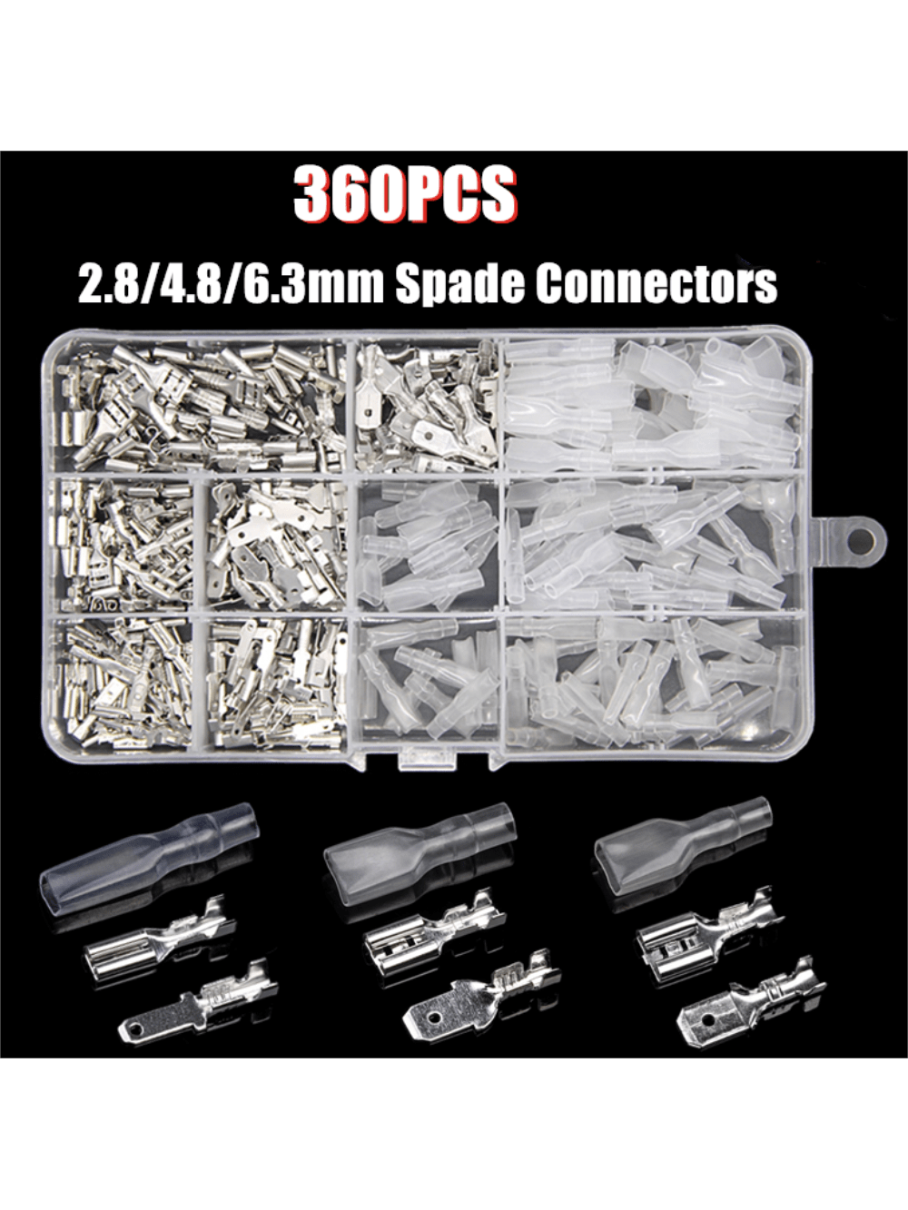 360pcs/set Polyamide Electrical Wire Connector, Minimalist Spade ...