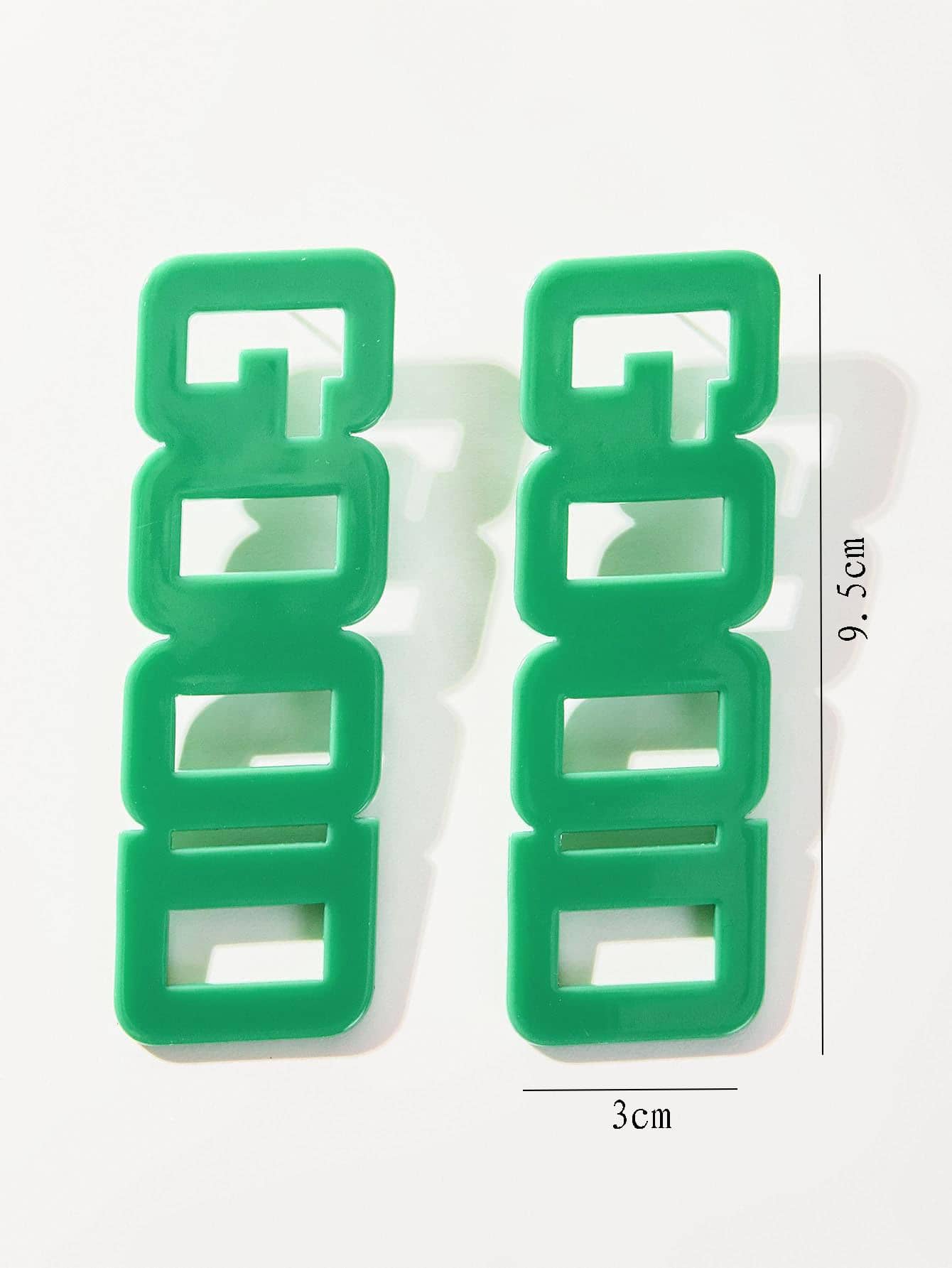 1pair Monochrome Good Letter Pattern Polyresin Exaggerated Sexy ...