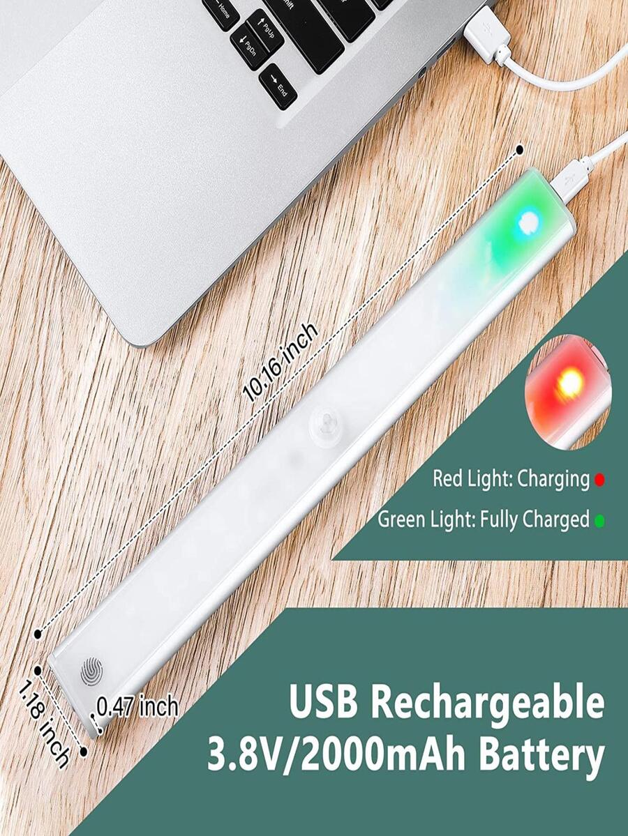 32 LED Remote Contorl Under Cabinet Lighting Wireless, Rechargeable ...