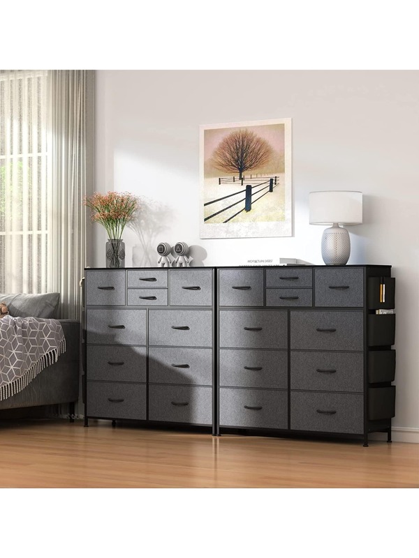 10 Drawer Dressers for Bedroom Chest of Drawers with Side Pockets and ...