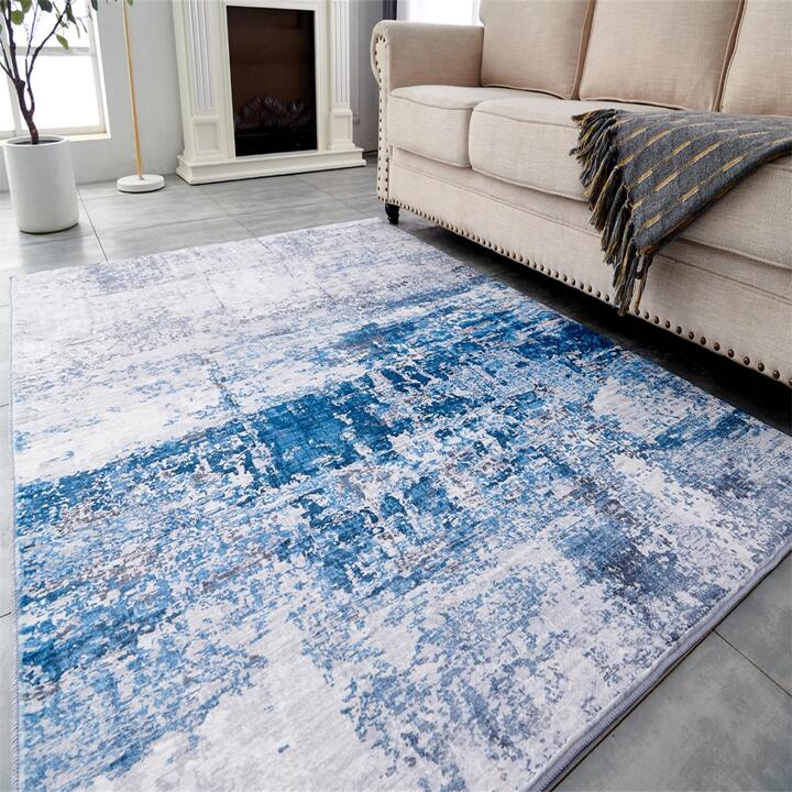 Turquoise And Gray Rug