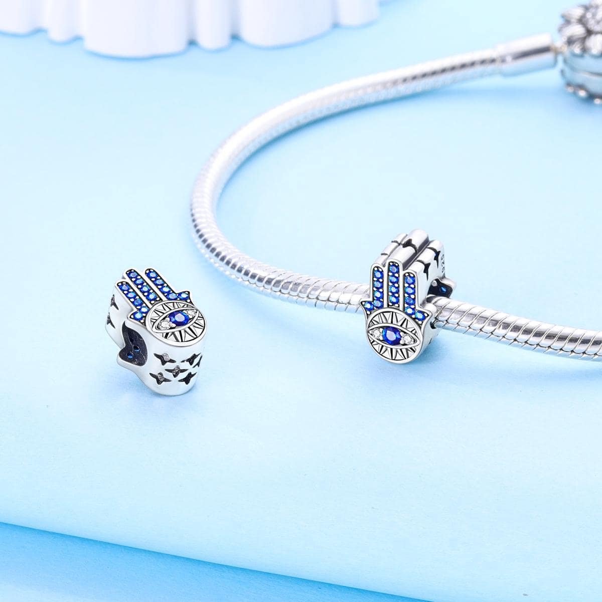 Sterling Silver Hamsa Hand DIY Pendant | SHEIN USA