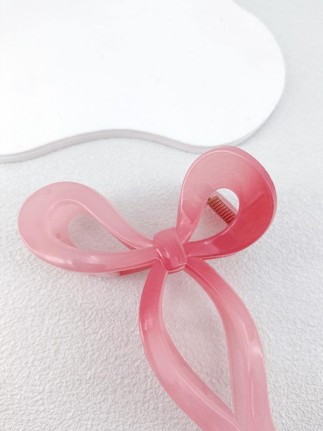 1pc 13cm Ribbon Bow Plastic Hair Claw For Women, Suitable For Daily Use ...