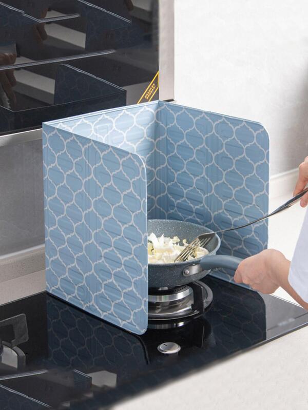 1pc Geometric Pattern Gas Stove Anti-Splash Baffle | SHEIN USA