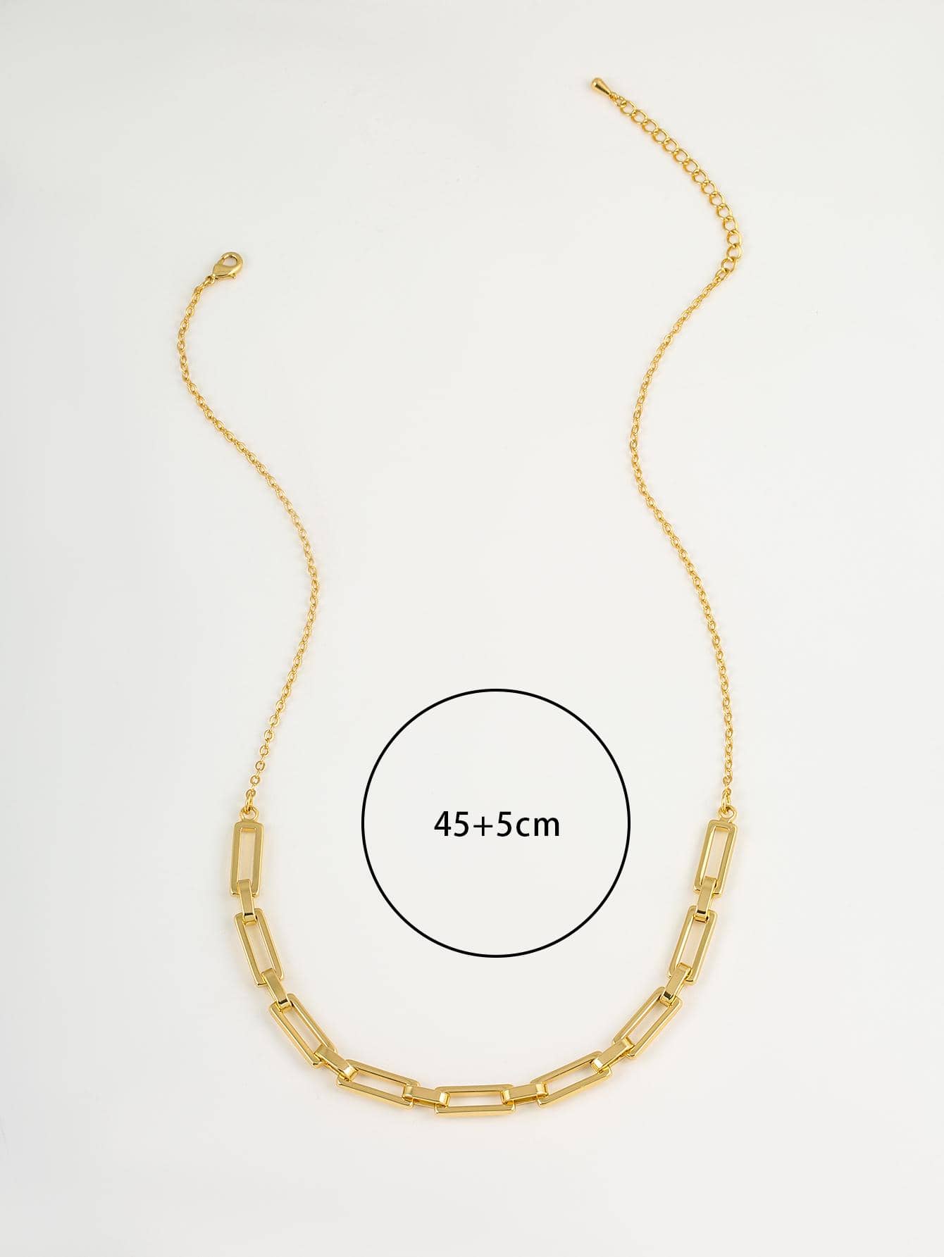 European And American Style Unisex Geometric Chain Link Necklace And ...