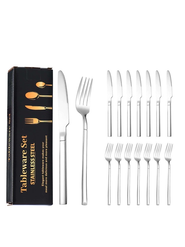 16pcs Stainless Steel Cutlery Set With Storage Box, Portable Utensil ...