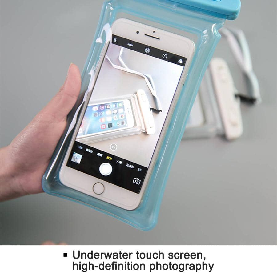 1pc Inflatable Phone Waterproof Bag, Transparent Floatable PVC ...