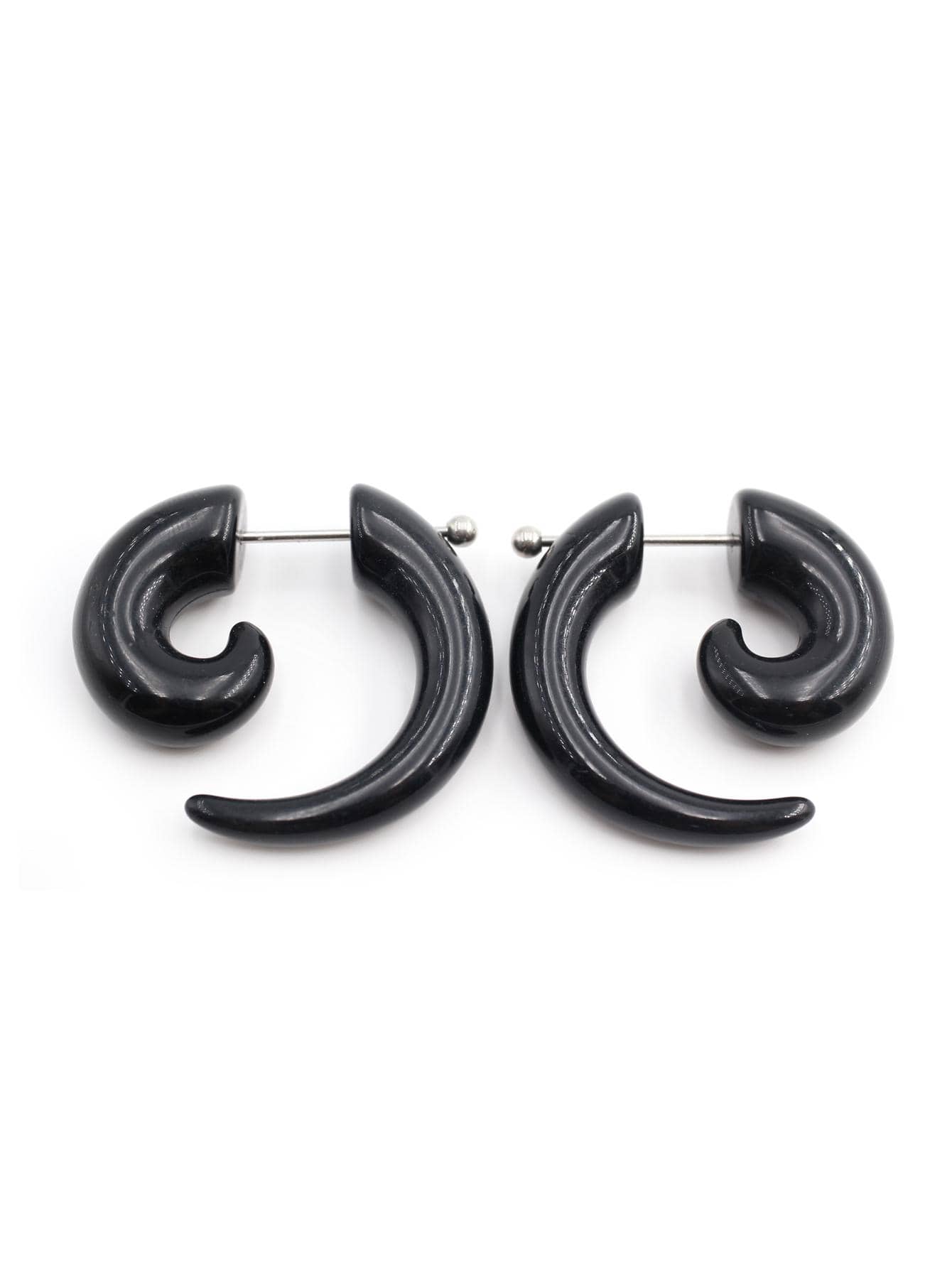 2 Pieces Hot Acrylic Cheater Fake Spiral Ear Taper Stretcher Expanders ...