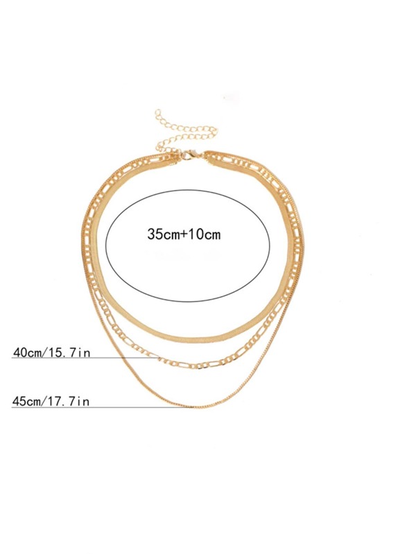 Men's Minimalist Layered Chain Necklace, For Jewelry Gift And Party ...