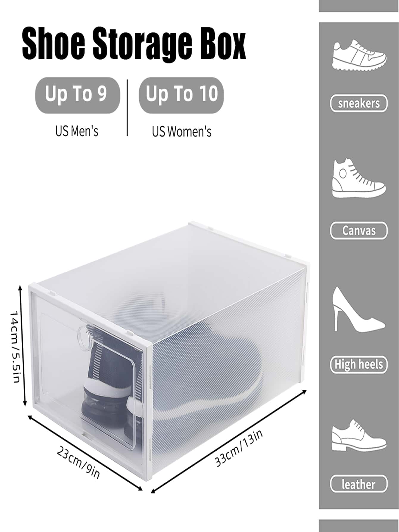 12 Pack Shoe Storage Box,Clear Shoe Boxes Stackable Shoe Organizer For ...