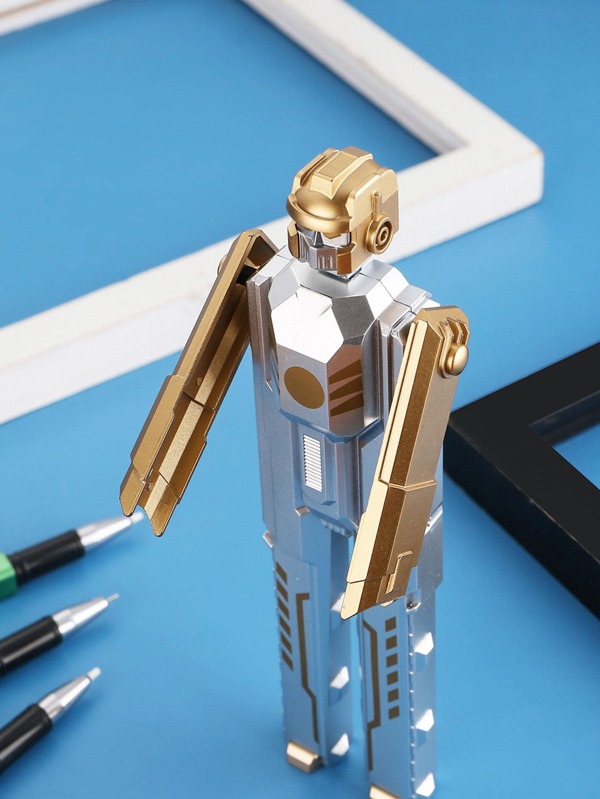 1pc New Creative Cool Transforming Robot Shape Gel Pen With 2pcs ...