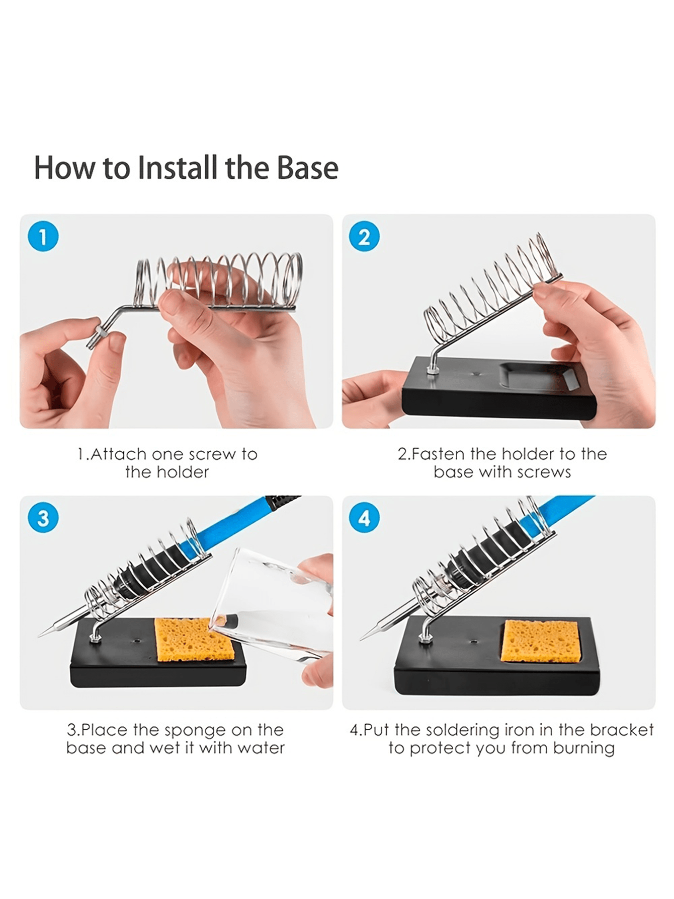 Soldering Iron Kit, 60W Soldering Gun with Adjustable Temperature ...