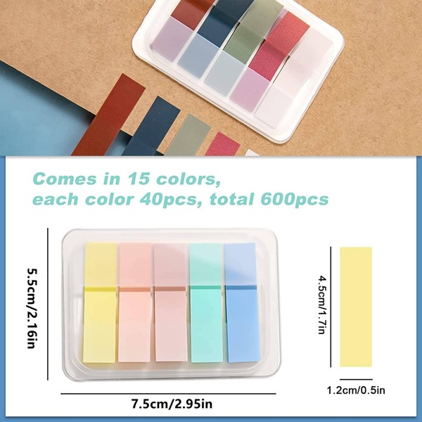 1box Mixed Color Index Sticky Note, Modern Multi-purpose Index Tab For ...