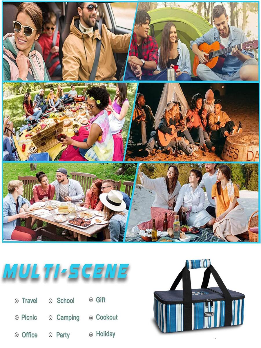 Insulated Casserole Carrier for Hot or Cold Food, Lasagna Holder for ...