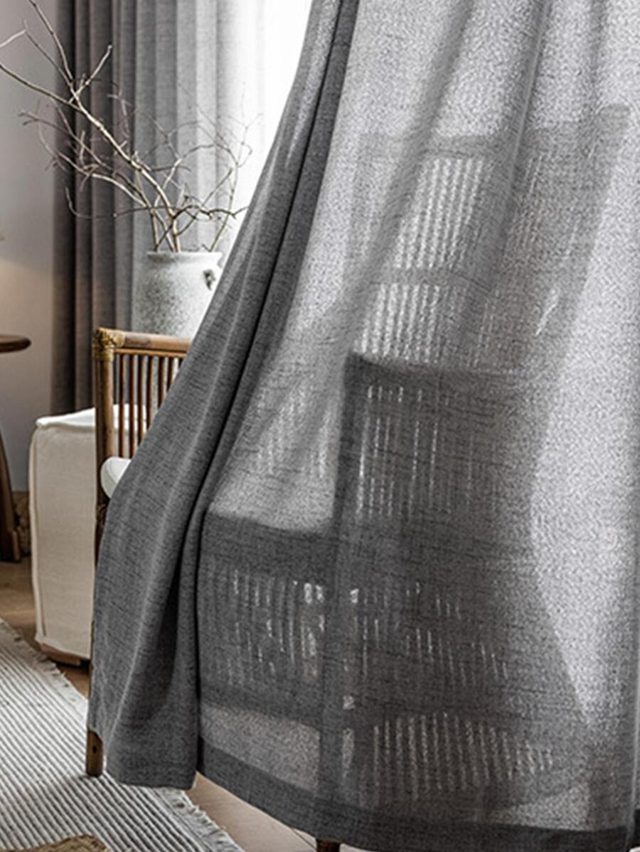 Solid Single Panel Sheer Curtain | SHEIN USA