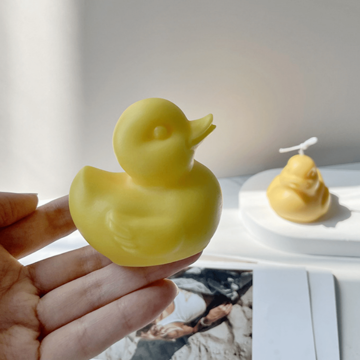 1pc Silicone Candle Mold, Cute Cartoon Duck Design Candle Mold For Home ...