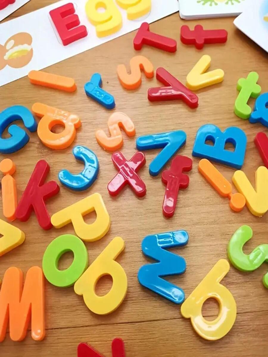 26 Peças Alfabeto e Número Magnético de Geladeira, Ímãs Educativos de ...