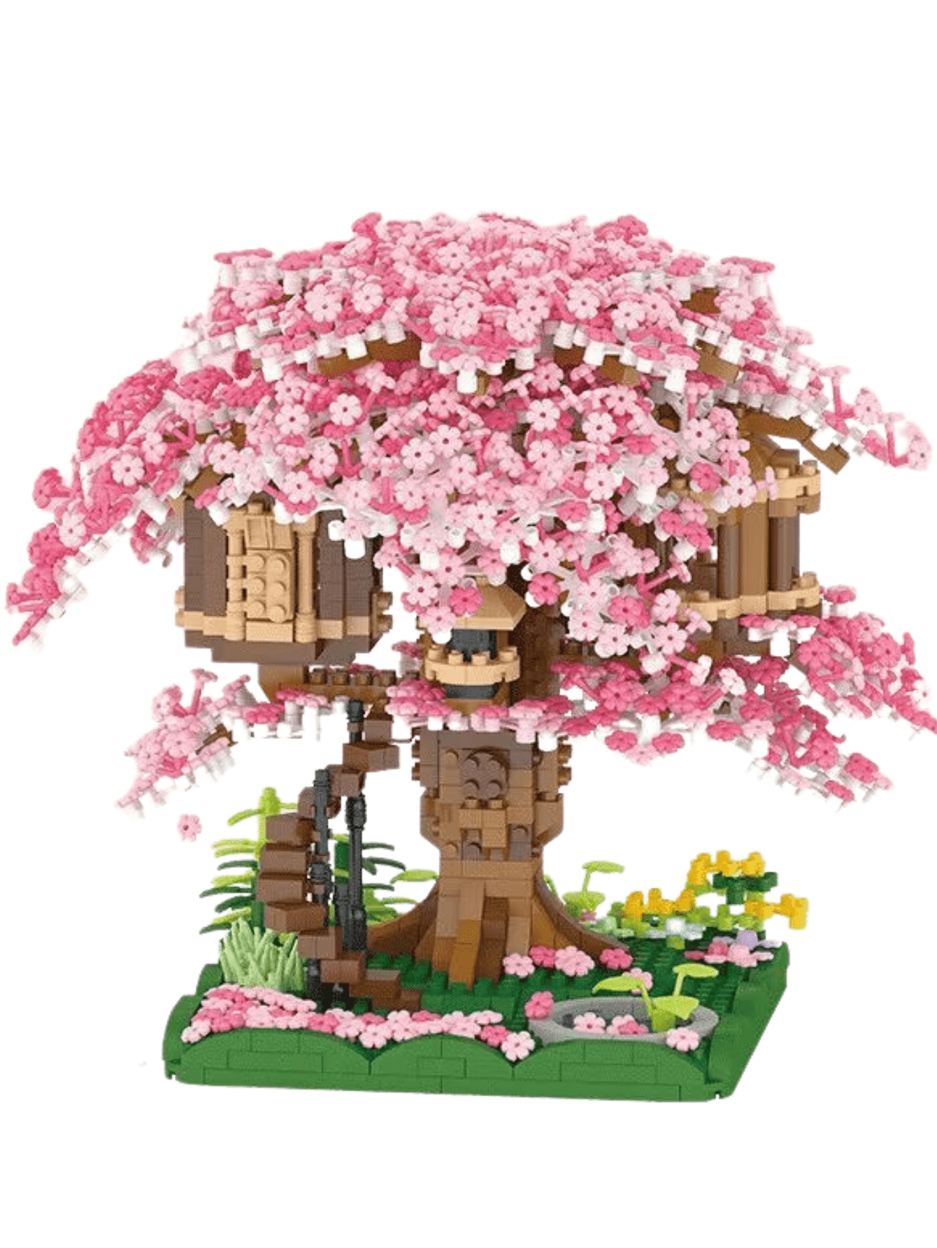 1set ABS Construction Brick, Creative Tree House Design Building Block ...