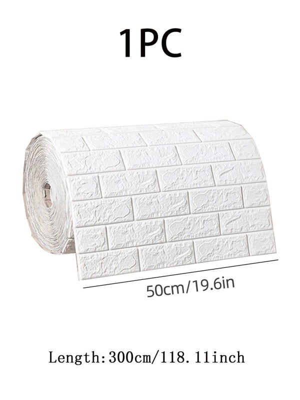 1pc PE Wall Tile Sticker, Simple Brick Pattern Waterproof Peel And ...