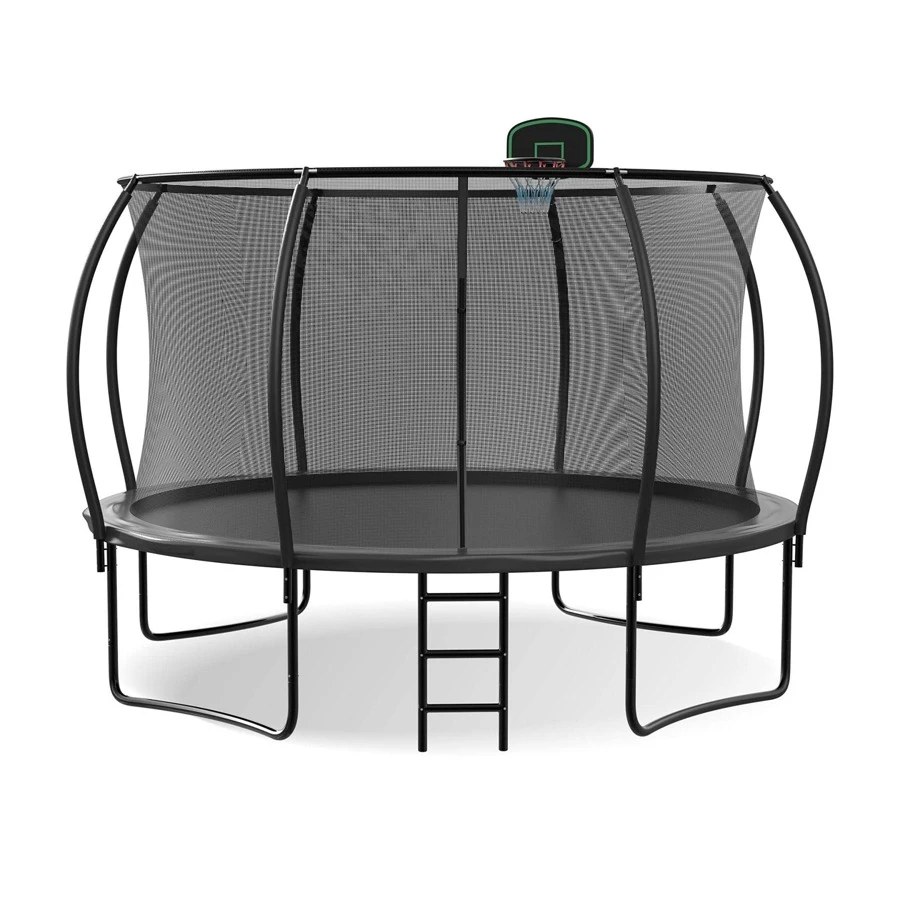 Trampoline with Safety Enclosure Net - 12FT Recreational Trampolines ...