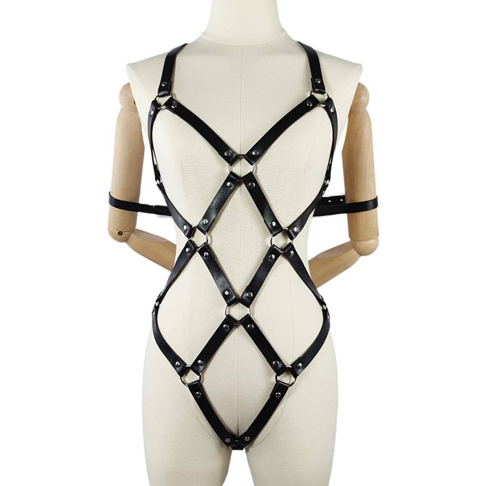 Pu Harness Women Full Body Bondage Sexy Lingerie Woman Chest Harness Cage Gothic Bdsm Restraint