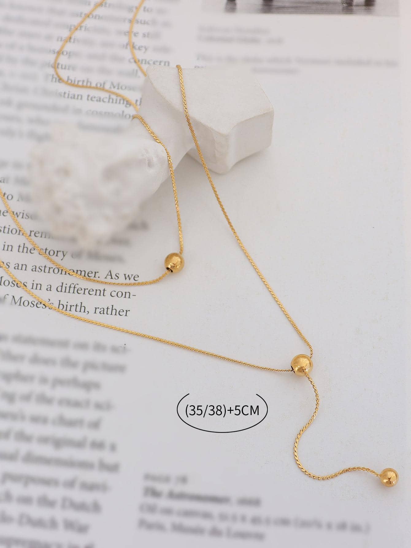 Bead Decor Layered Y Lariat Necklace | SHEIN USA