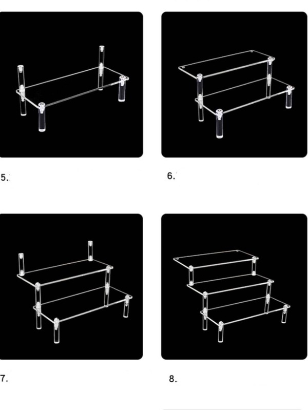 1pc Acrylic Ladder Display Stand Hand-Held Blind Box Display Stand Doll ...