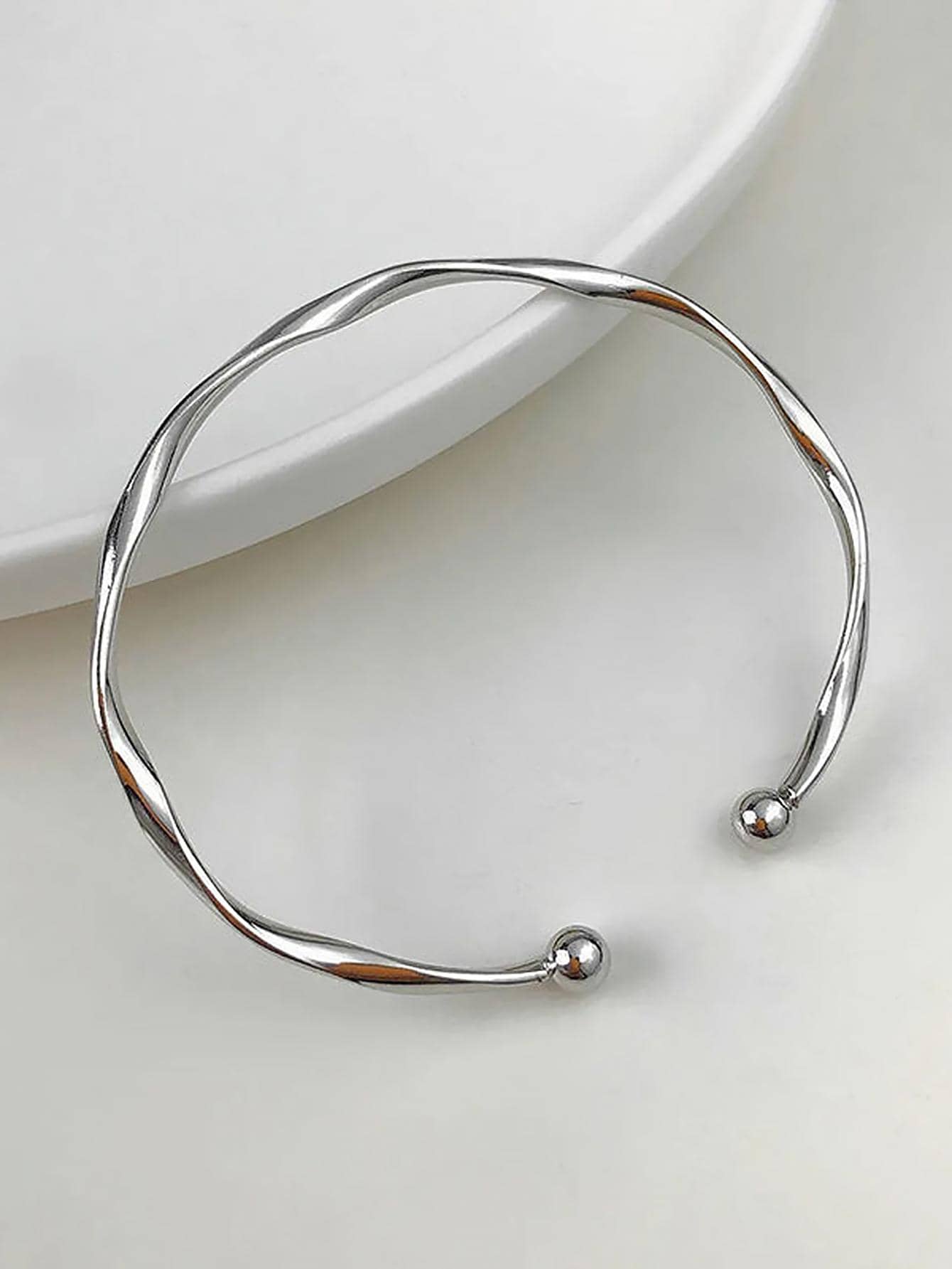 Twist Design Cuff Bangle | SHEIN USA