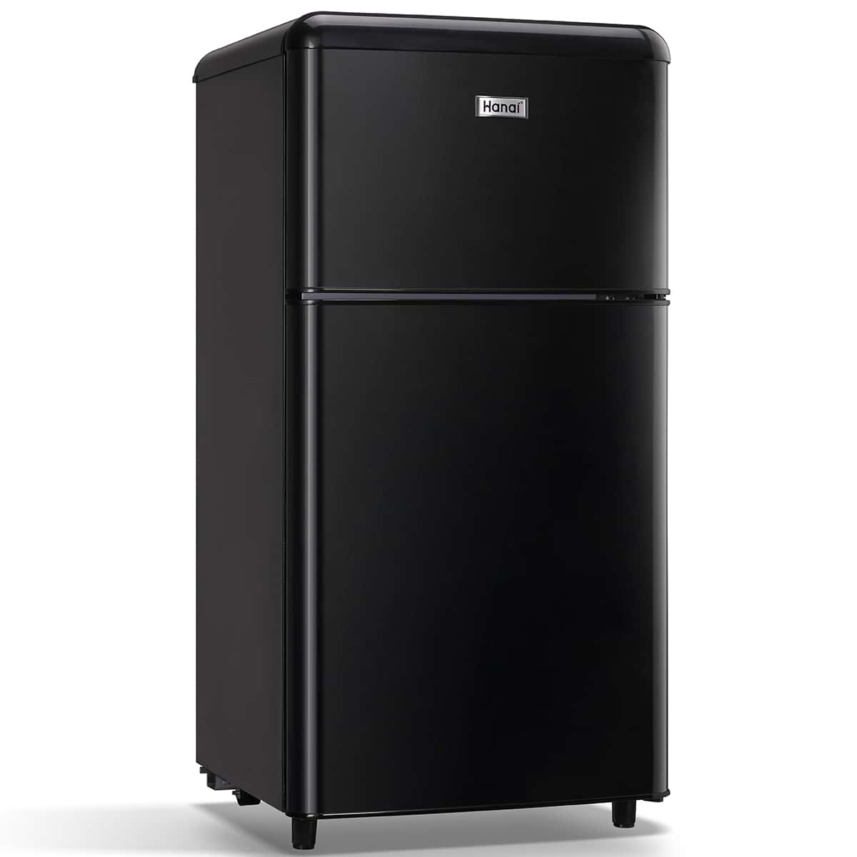 WANAI Mini Refrigerator With Freezer 3.2 Cu.Ft Retro Dual Door Mini ...