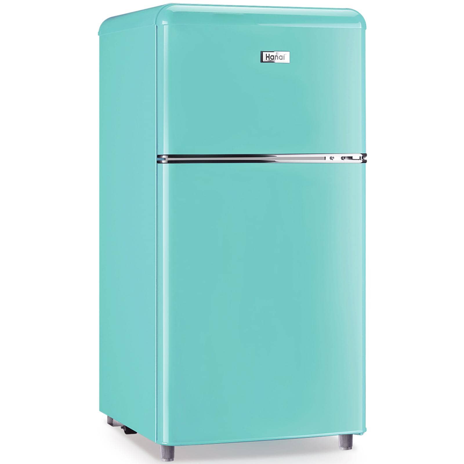 WANAI Retro Mini Fridge Compact Refrigerator With Freezer 3.2 Cu.Ft ...