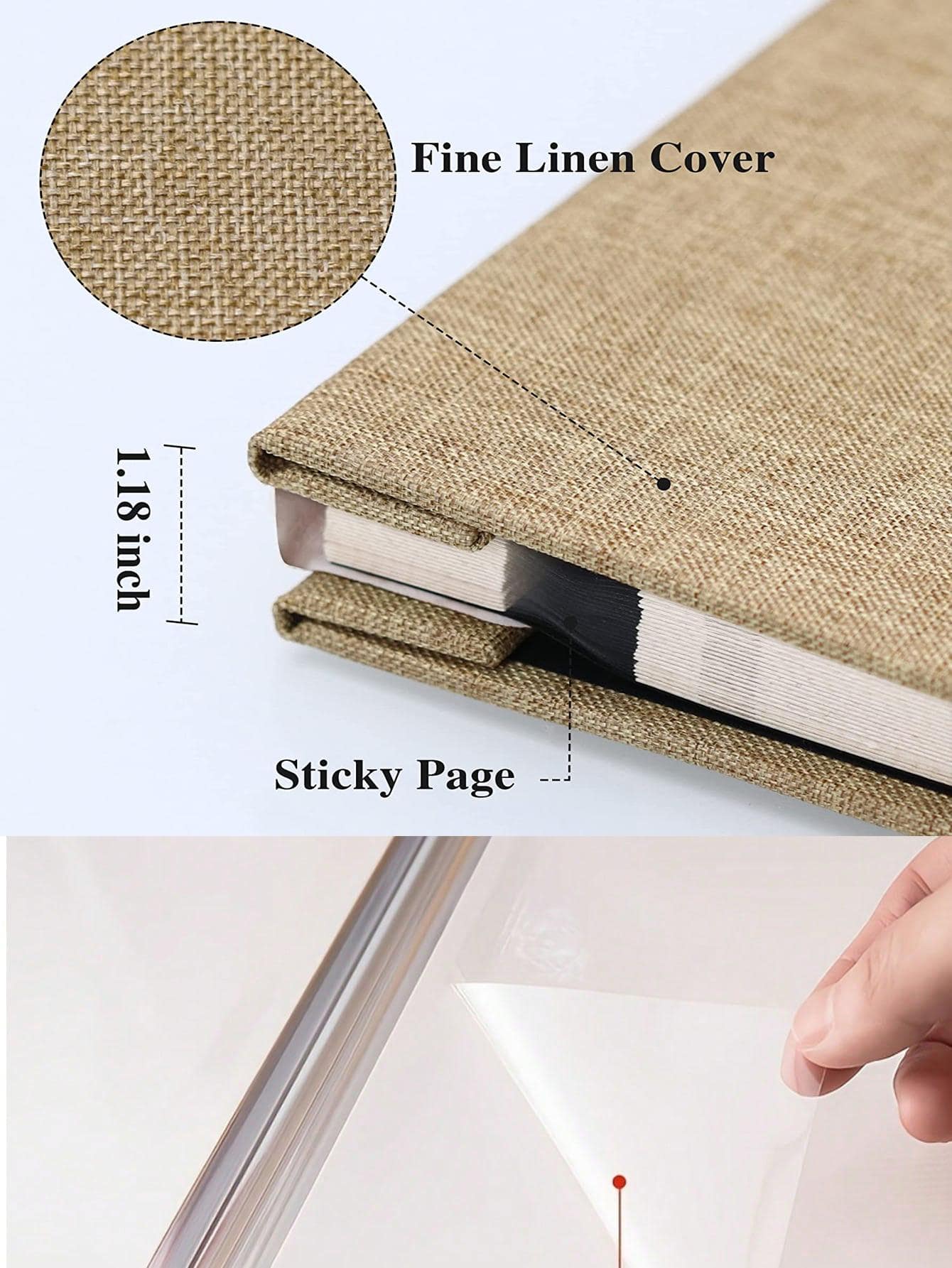 1pc Plain DIY Photo Album With Pen, Minimalist Portable Photo Card Book ...