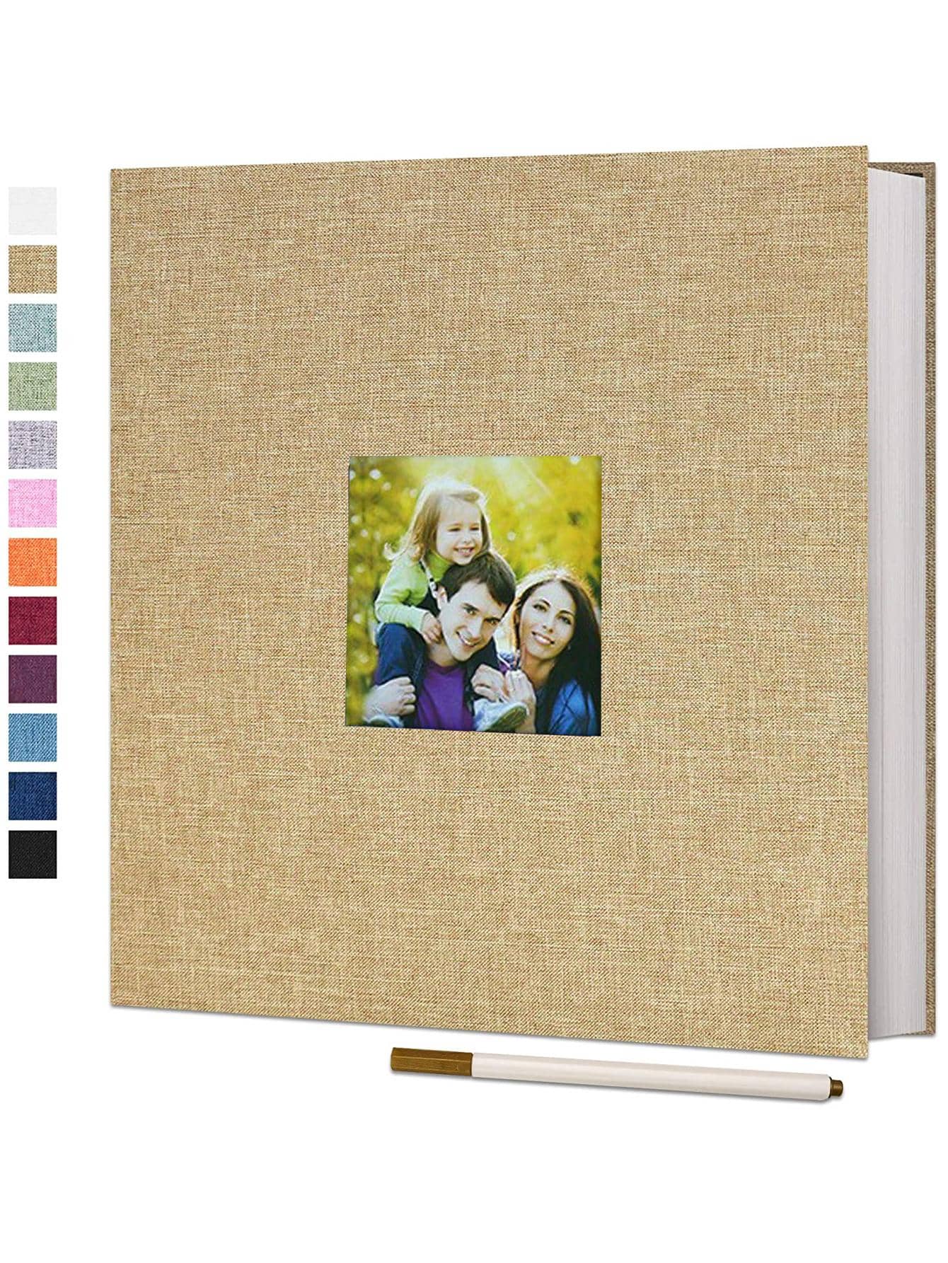 1pc Plain DIY Photo Album With Pen, Minimalist Portable Photo Card Book ...