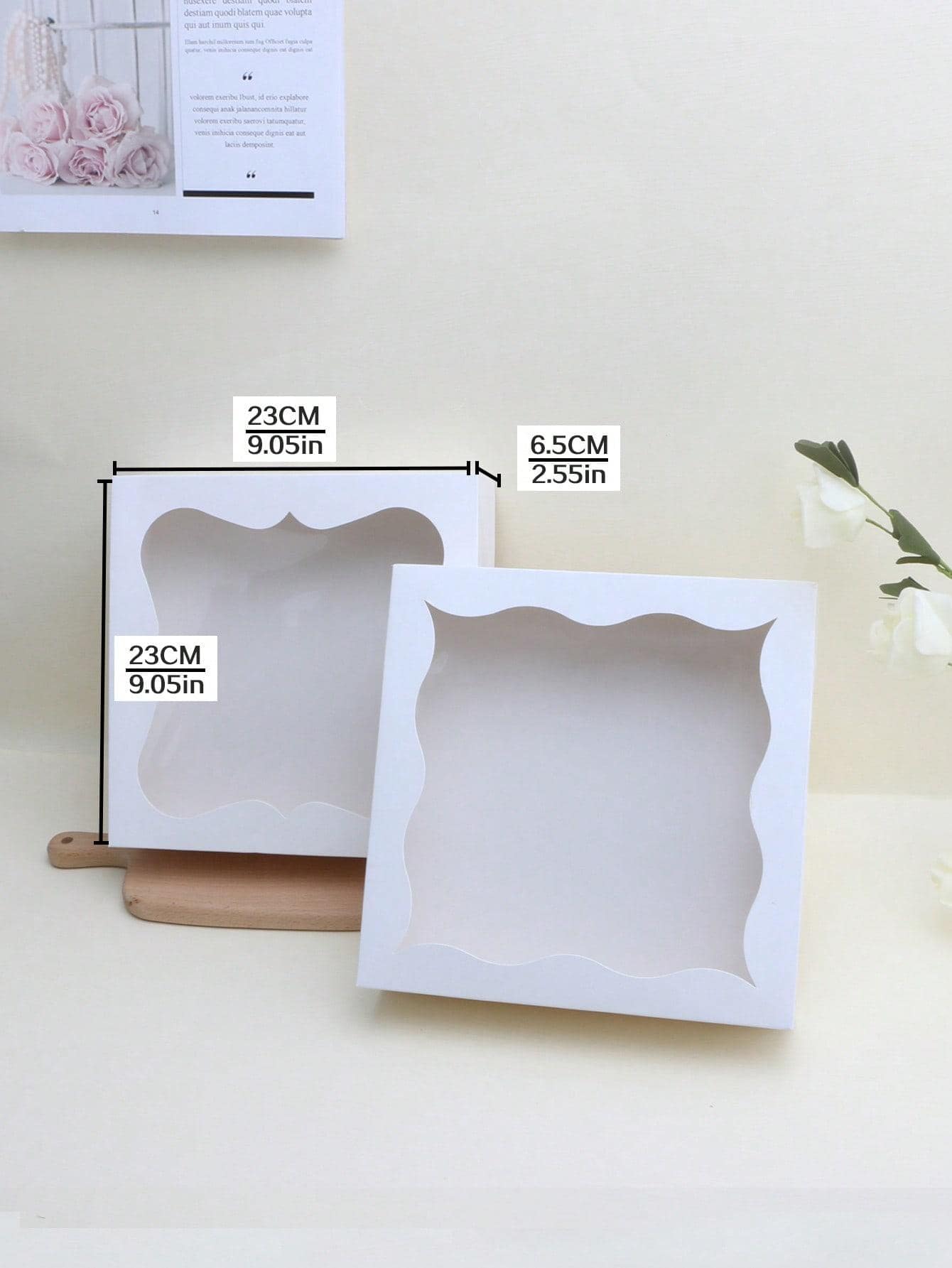 3pcs White Bakery Dessert Packaging Box For Cakes And Pastries School ...
