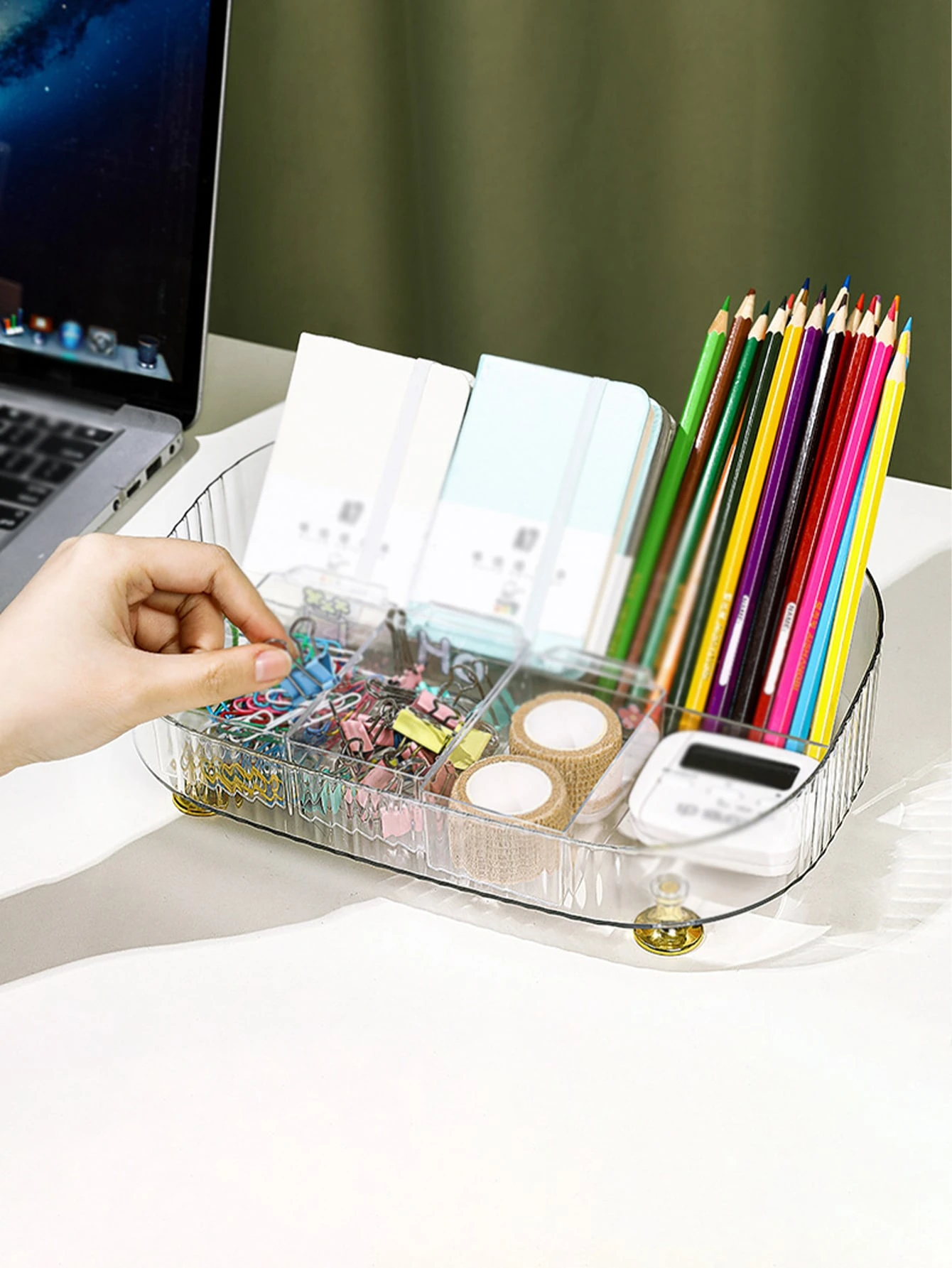 1pc Clear Desktop Storage Box | SHEIN USA