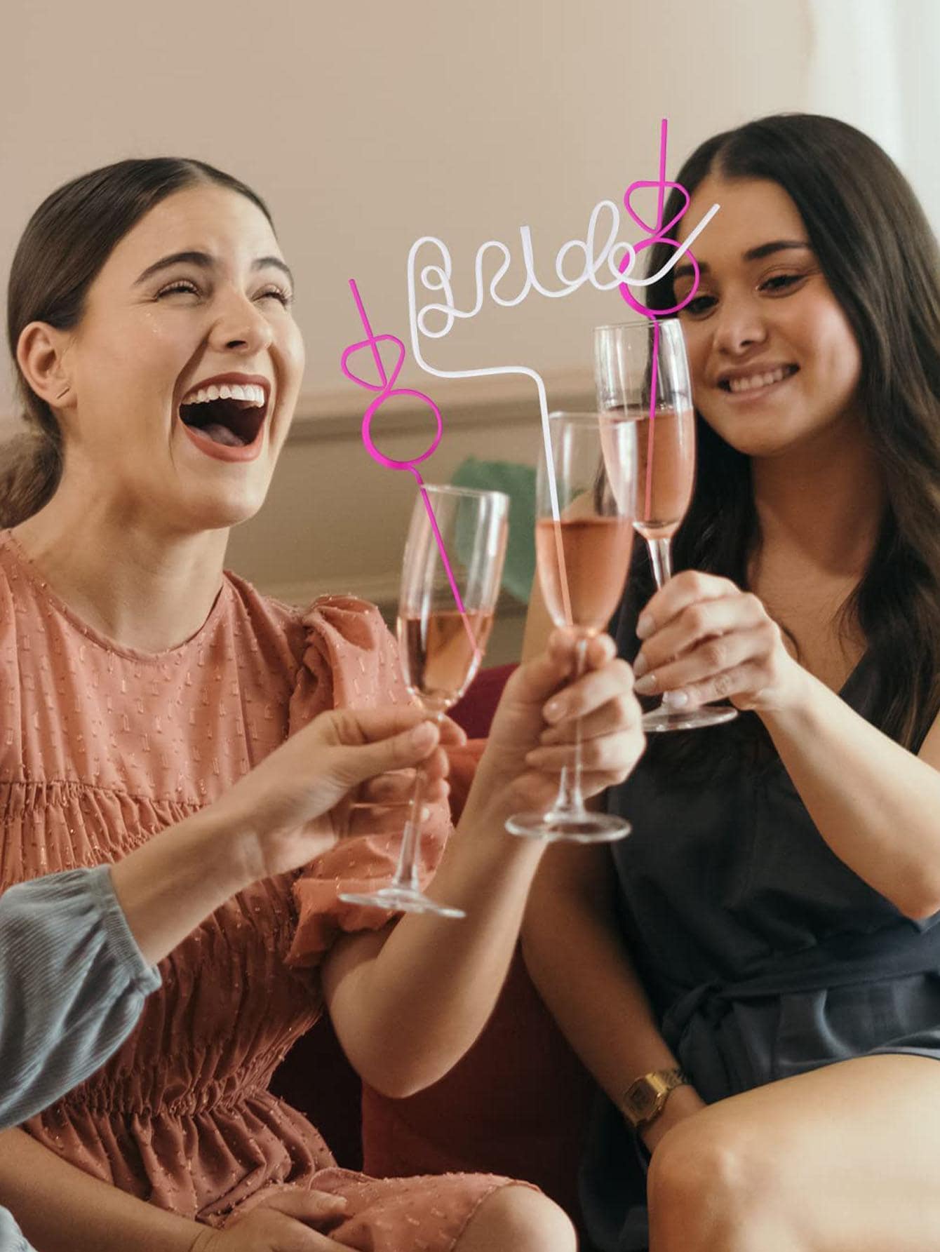 1pc Reusable Bachelorette Party White Bride Straw | Bridal Shower Party ...