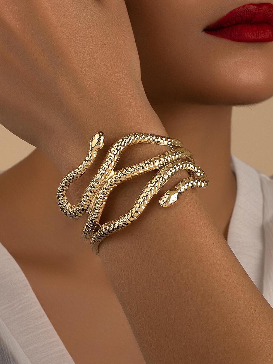 Snake Design Cuff Bangle | SHEIN USA