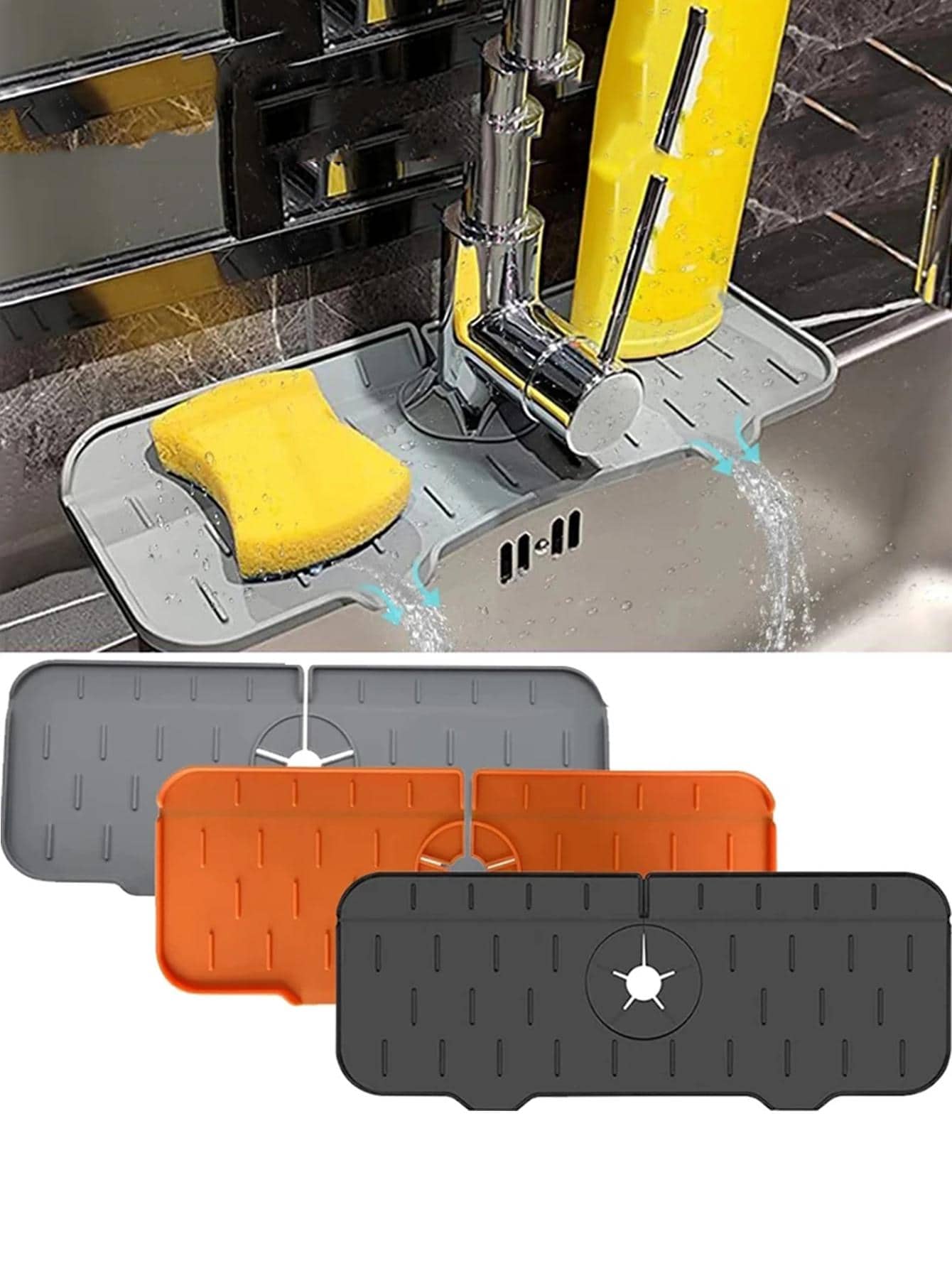 Kitchen Faucet Splash-Proof Device, Water Absorption Pad, Splash-Proof ...