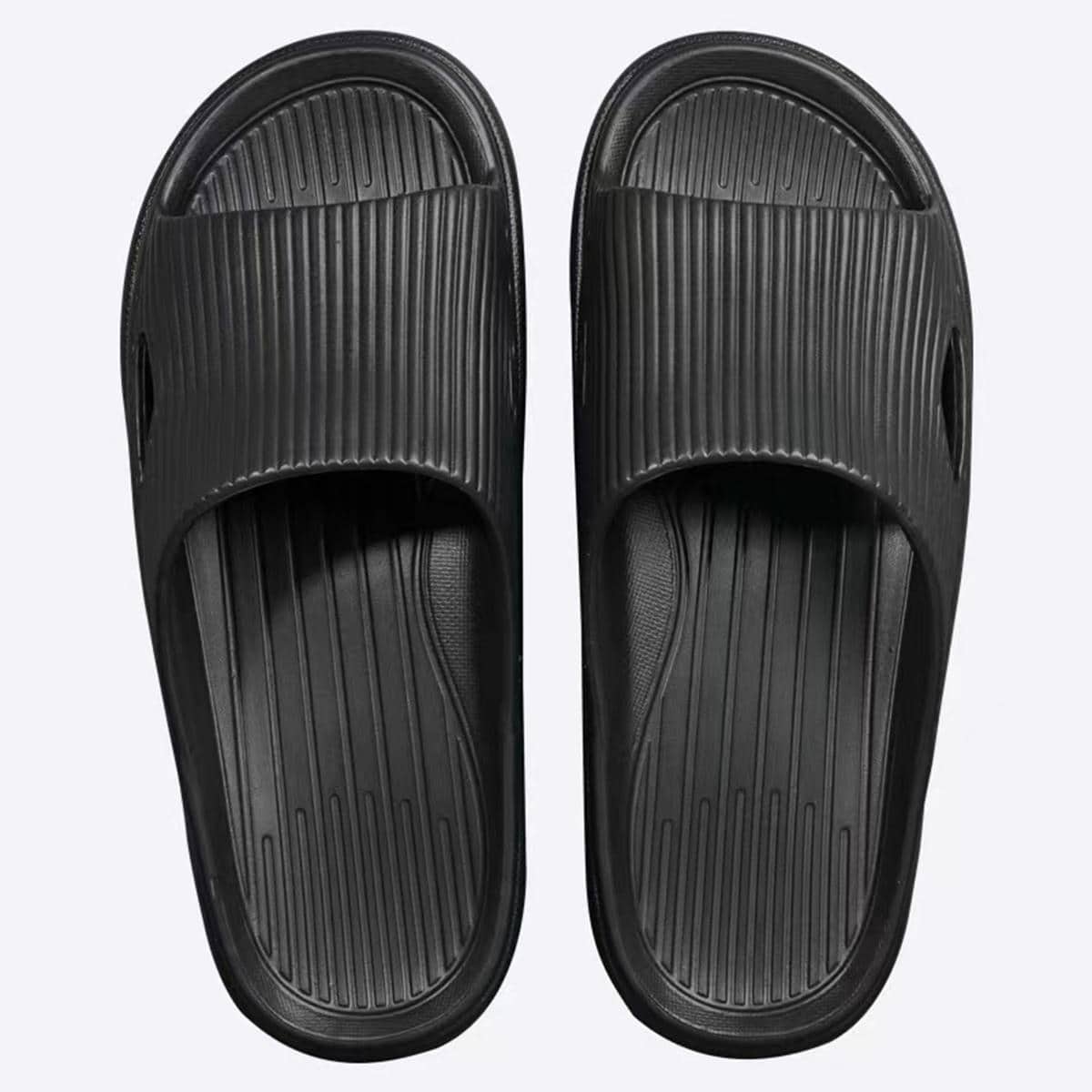 Men Cut Out Slippers, Cool Black EVA Slides For Indoor | SHEIN USA