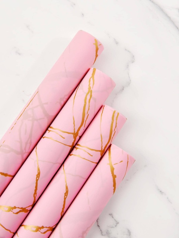 20pcs Plastic Gift Wrapping Paper, Romantic Marble Pattern Multi ...