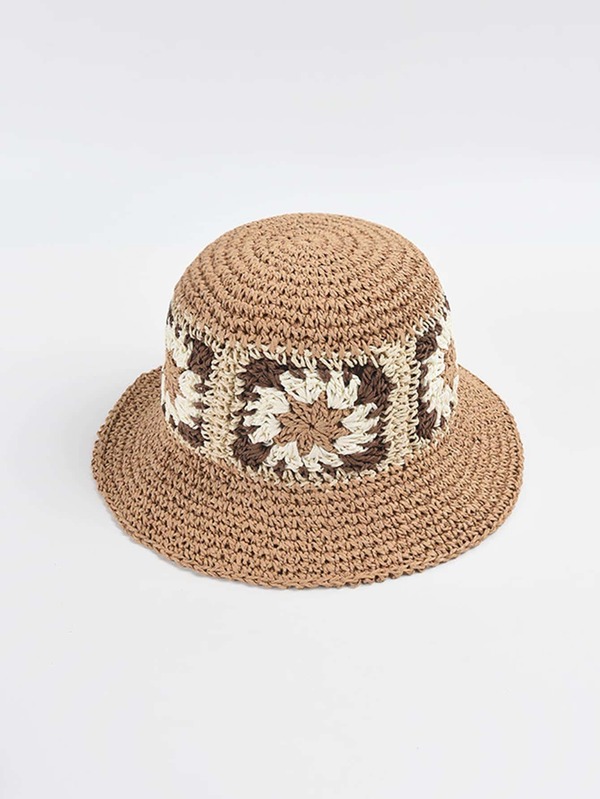Floral Pattern Straw Hat | SHEIN USA