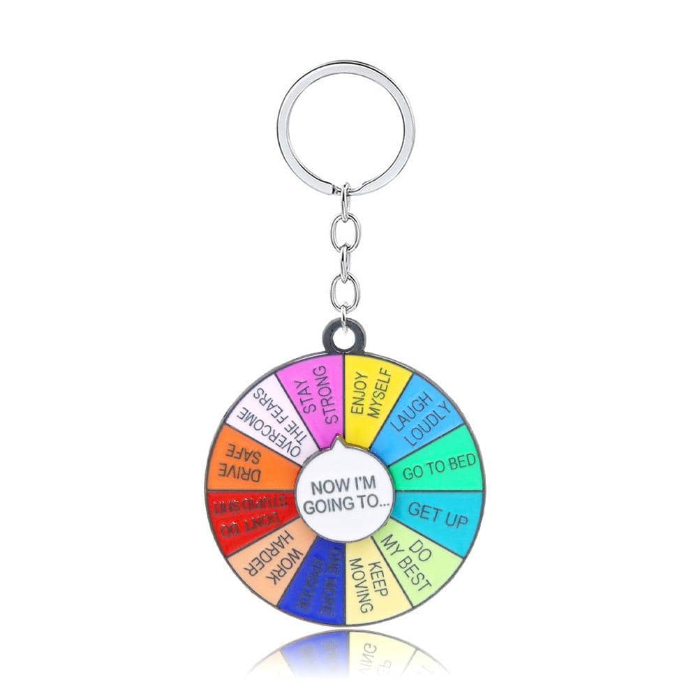 Decision Maker Spinning Wheel Charm Keychain For back to school | SHEIN UK