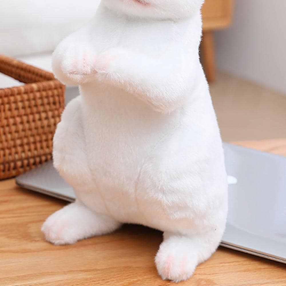 1pc 24cm Realistic Rabbit Plush Toy Lovely Long Ears Standing Rabbit ...
