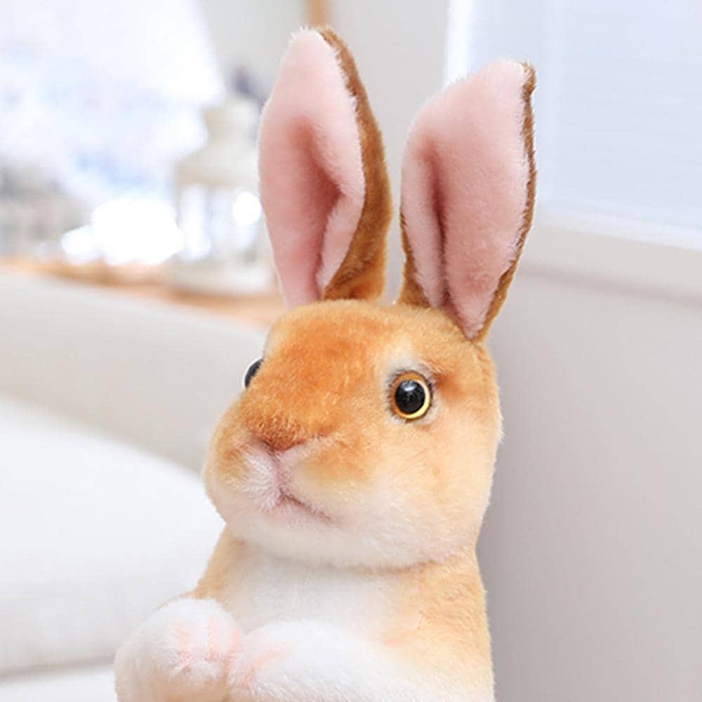 1pc 24cm Realistic Rabbit Plush Toy Lovely Long Ears Standing Rabbit ...