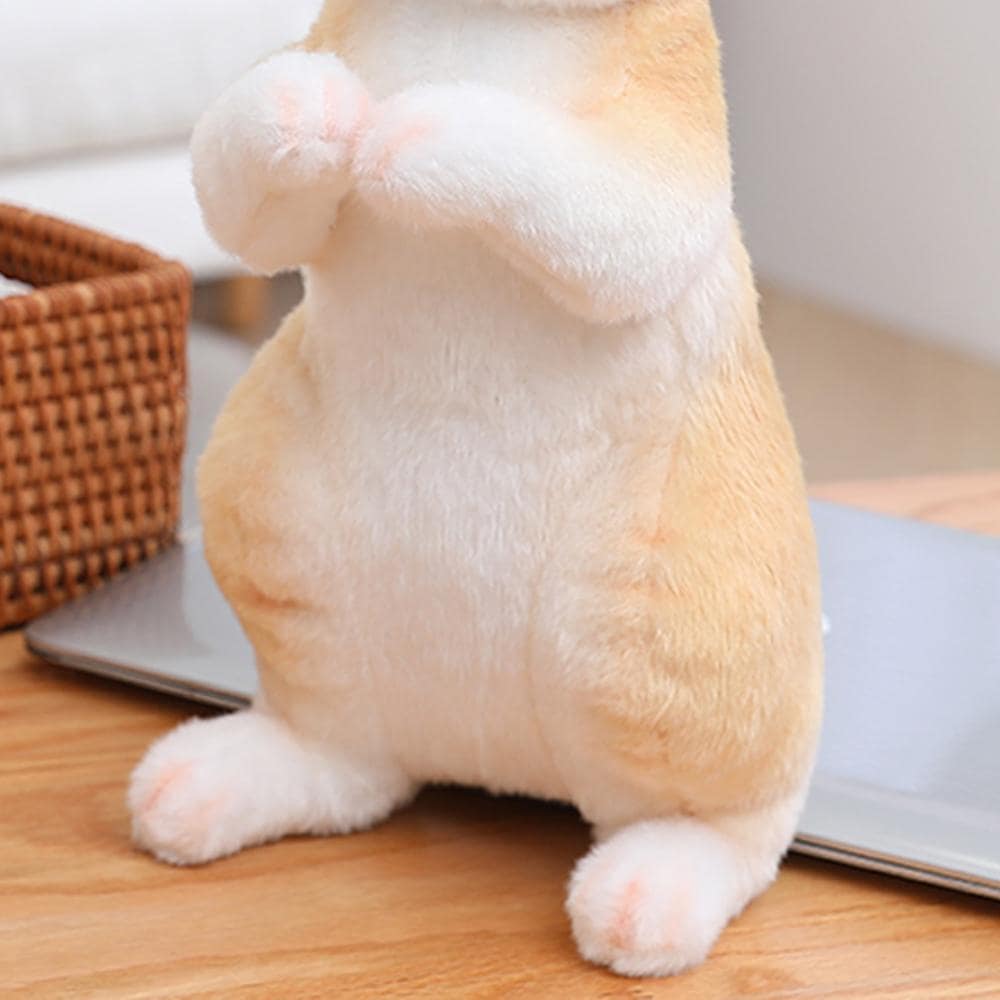 1pc 24cm Realistic Rabbit Plush Toy Lovely Long Ears Standing Rabbit ...