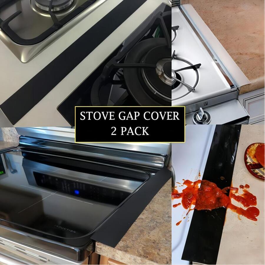 3 Colors Gas Stove Anti fouling Strip Cover T-shaped Silicone Gap Strip ...