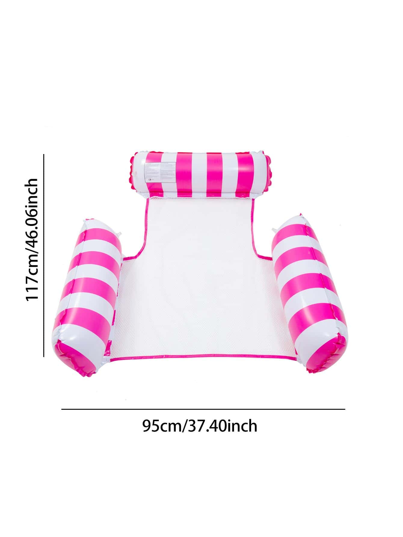 Striped Pool Inflatable Floating Water Hammock, Foldable Pool Float ...